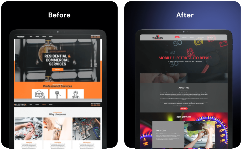 Professional Auto Repair Website Design Services